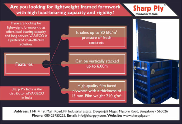 Lightweight Framed Formwork System with high load bearing capacity