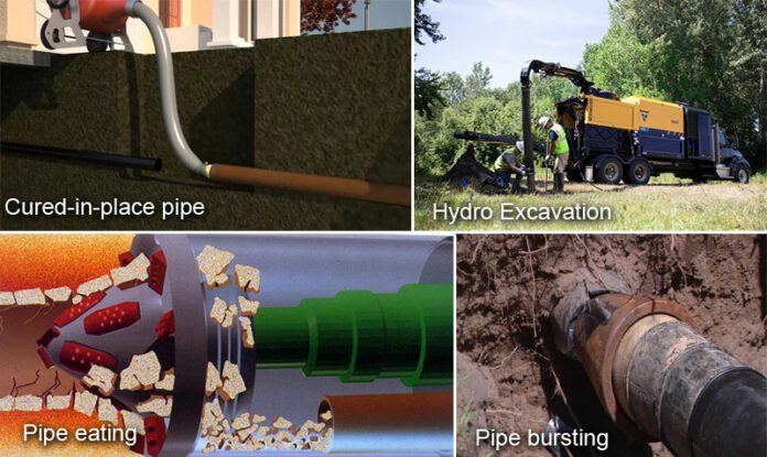Trenchless methods for new installation & restoration of underground pipe