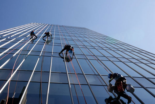 Window washing fall protection systems