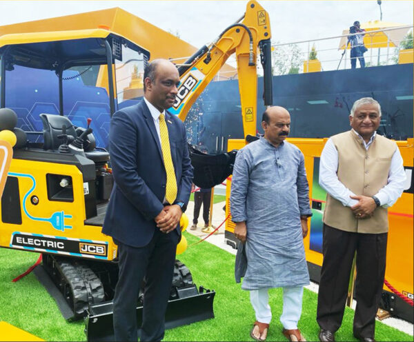 JCB India launches fully electric excavator at EXCON 2021