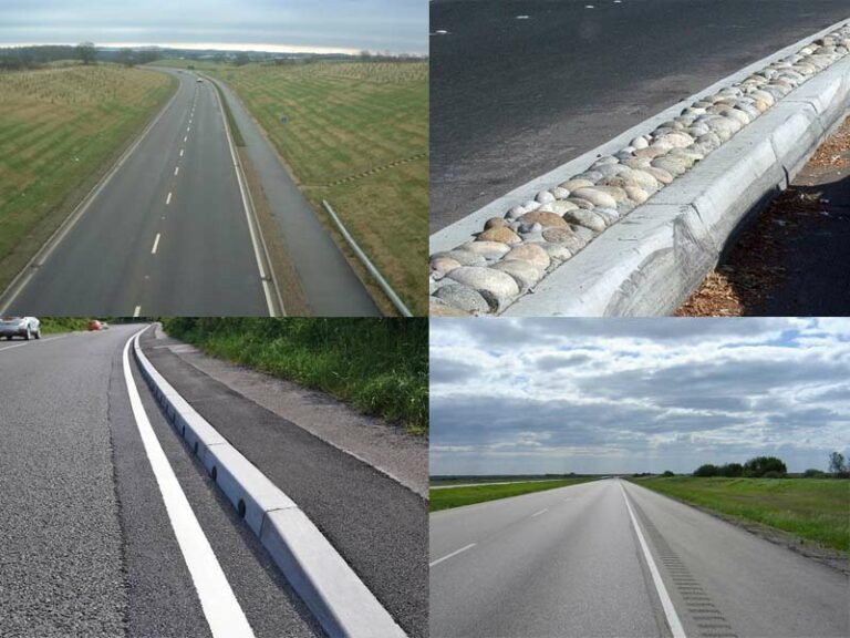Different components of road pavement construction