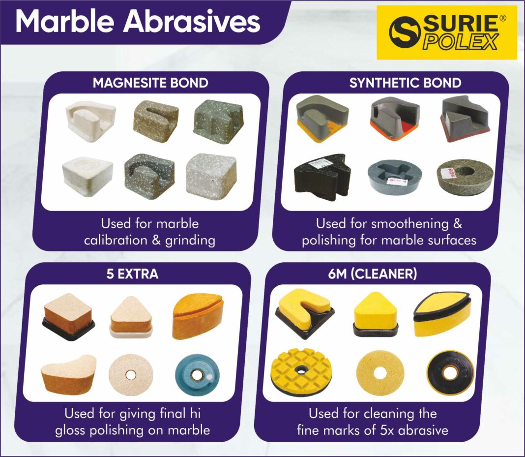 Surie Polex marble floor abrasive for polishing & grinding